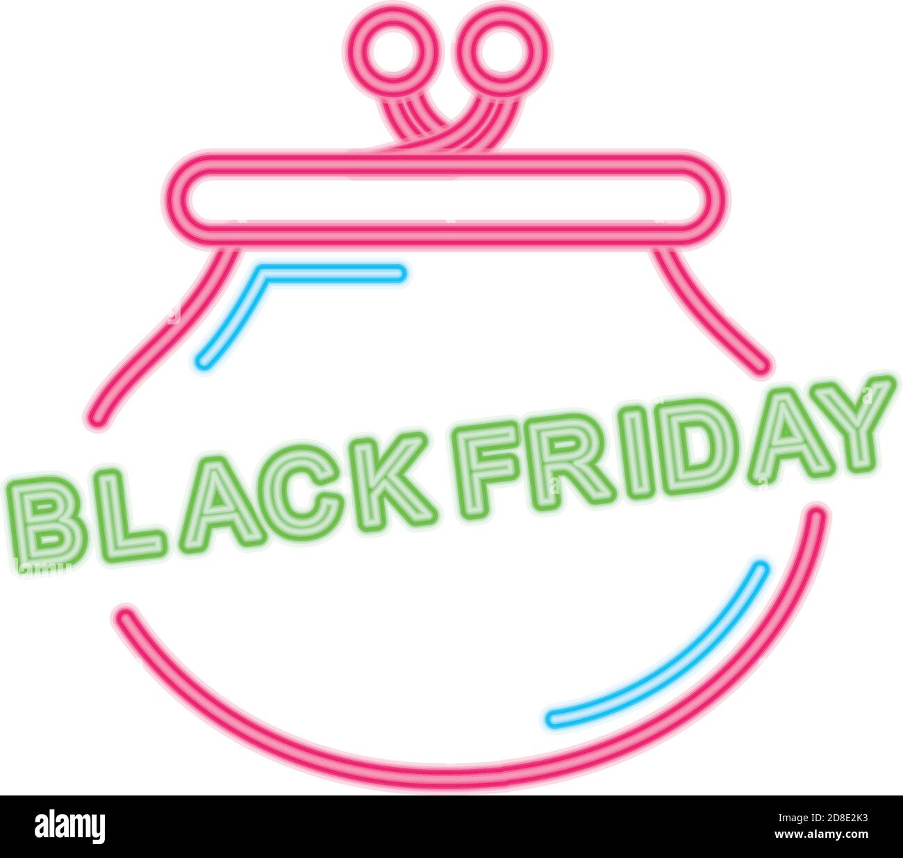 black friday design with money purse icon over white background ...
