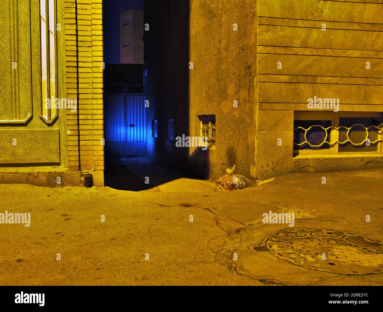 Blue light alley hi-res stock photography and images - Alamy