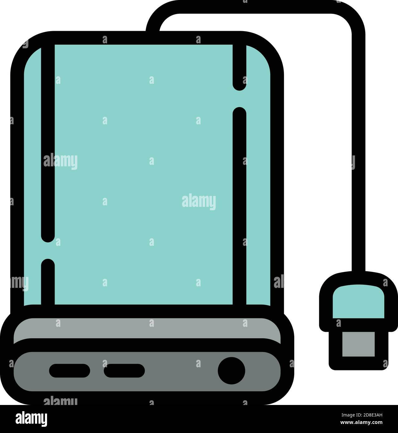 Camera power bank icon. Outline camera power bank vector icon for web ...