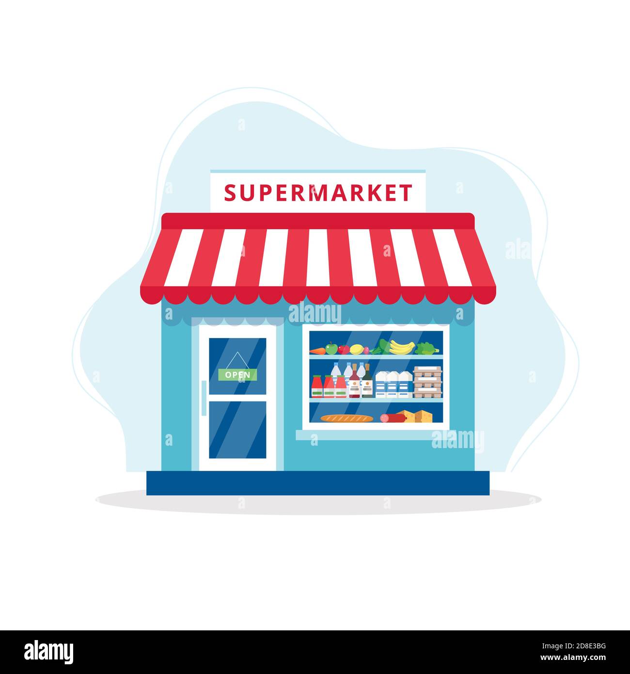 Grocery store concept, supermarket with different grocery Stock Photo ...