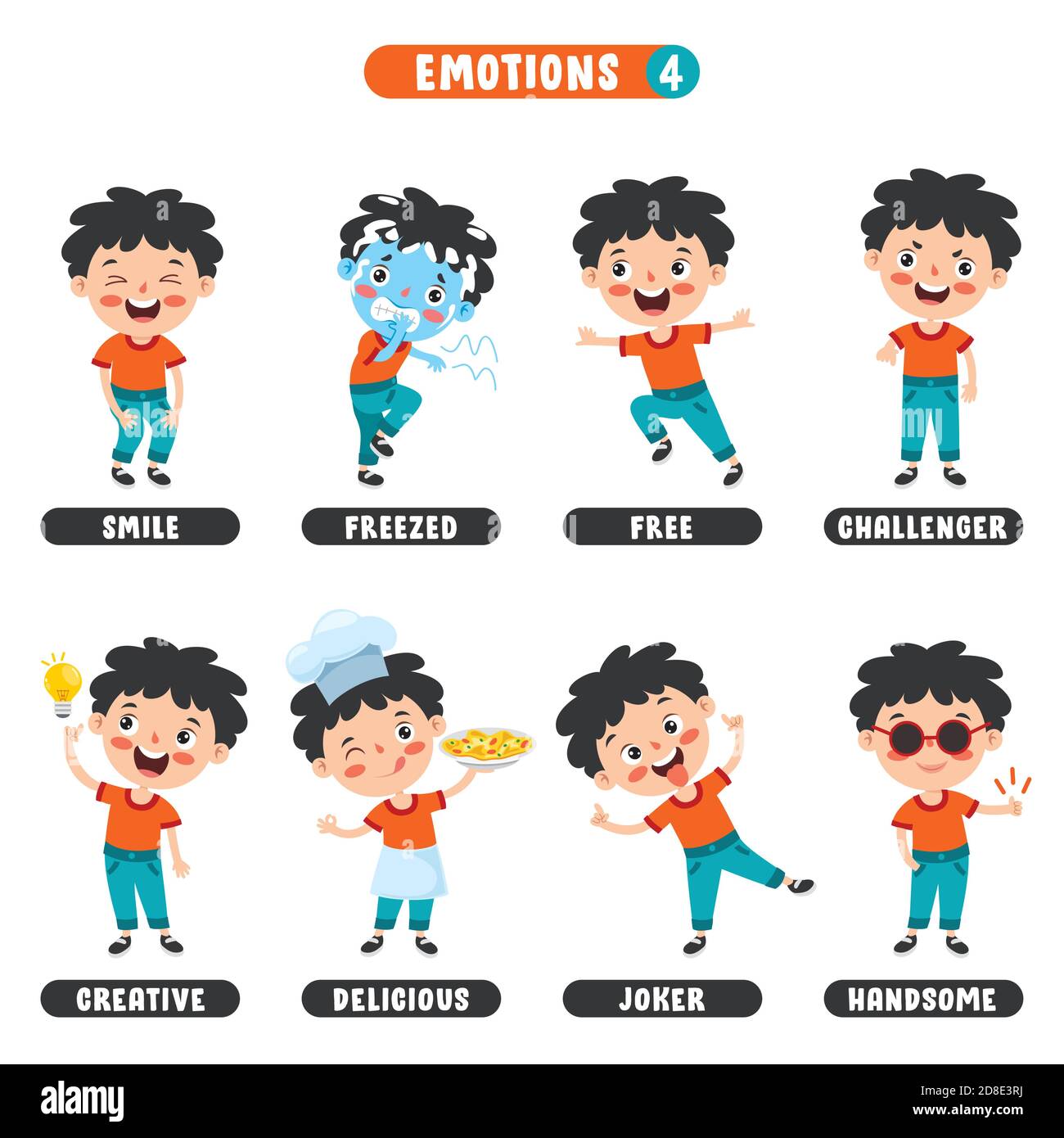Little Kid With Different Emotions Stock Vector Image Art Alamy little-kid-with-different-emotions-stock-vector-image-art-alamy
