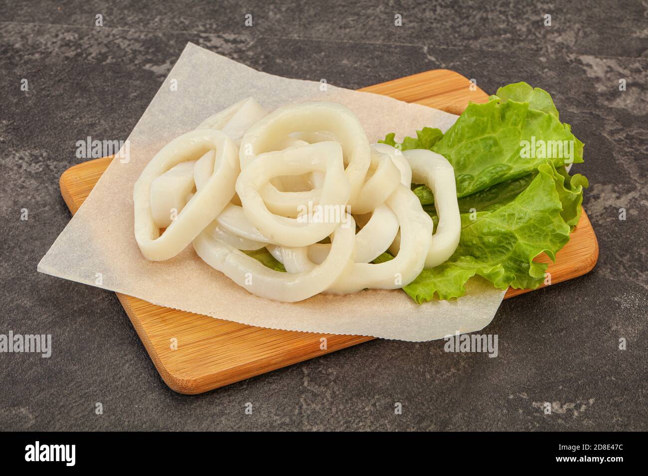 Raw squid rings ready for cooking Stock Photo - Alamy