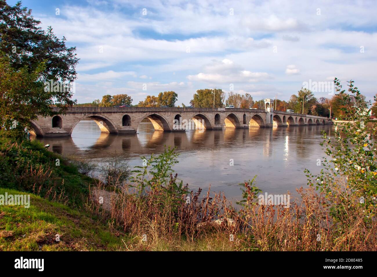 The Meric Bridge on Meric River .Meric Bridge built by architect Sinan ...