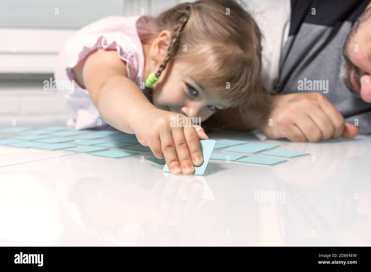 Memo cards for early childhood memory development dad and little ...