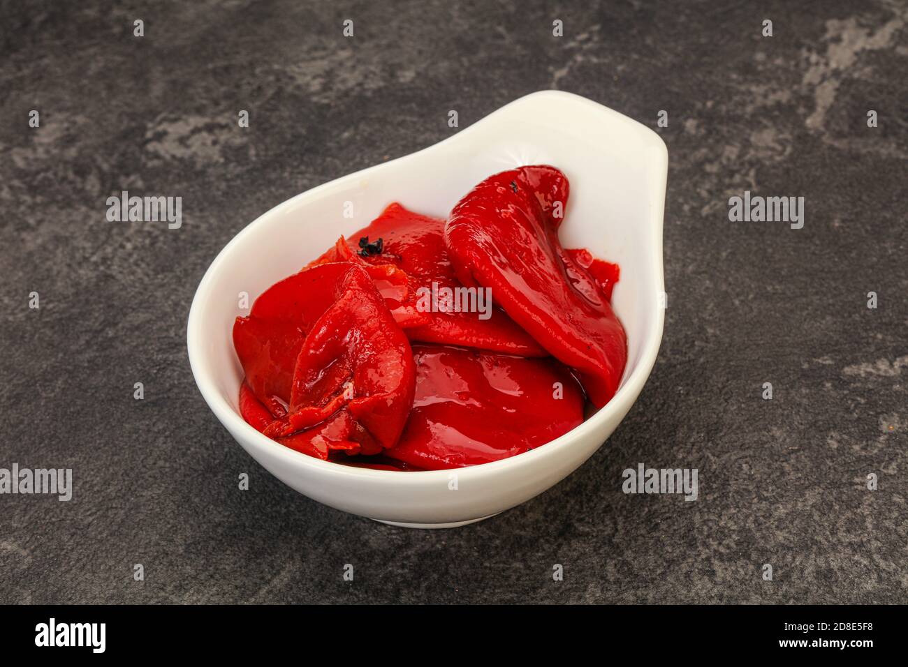 Grilled red pepper in the oil Stock Photo - Alamy
