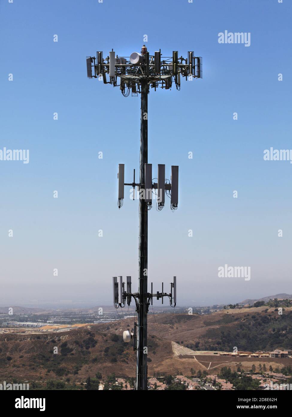 Mobile phone Telecommunication Radio antenna Tower. Cell phone tower ...