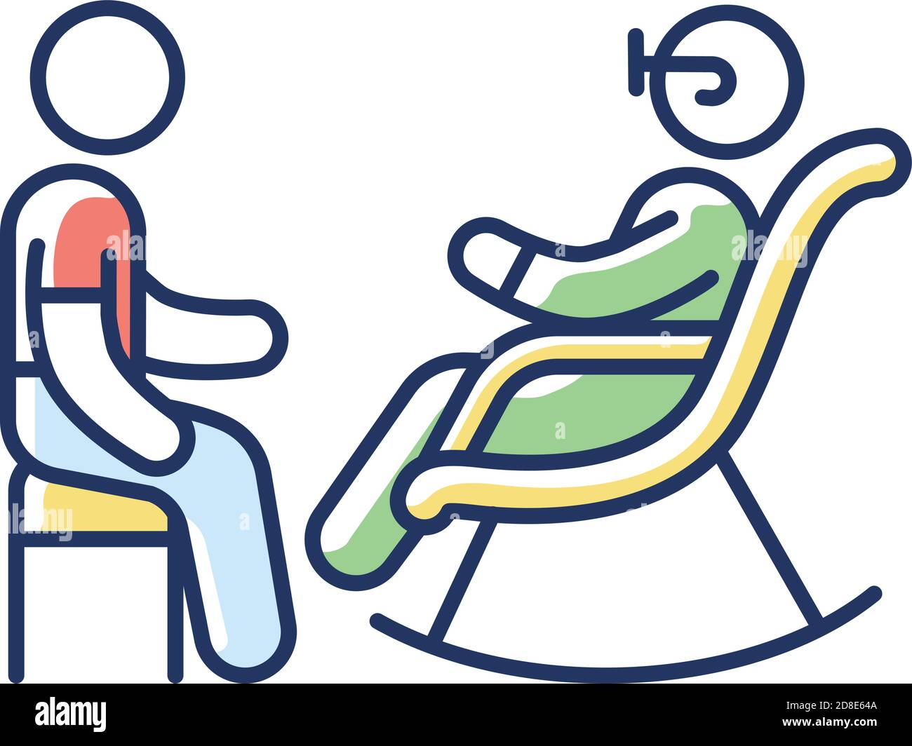 Senior citizen socializer RGB color icon Stock Vector Image & Art - Alamy