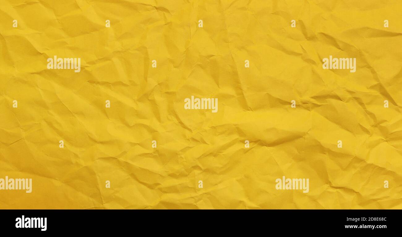 Yellow clumped Paper texture background, kraft paper horizontal with ...