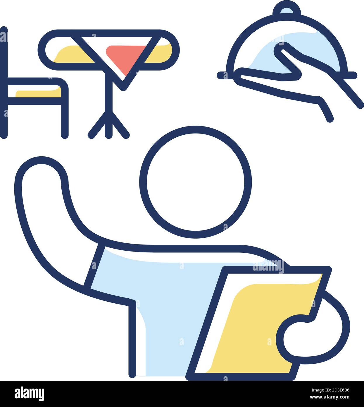 Young restaurant manager Stock Vector Images - Alamy