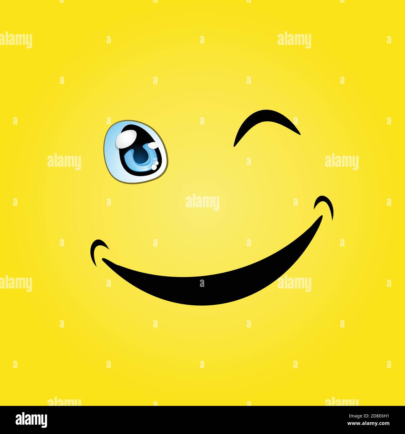 Yellow smile wink background Stock Vector Image & Art - Alamy