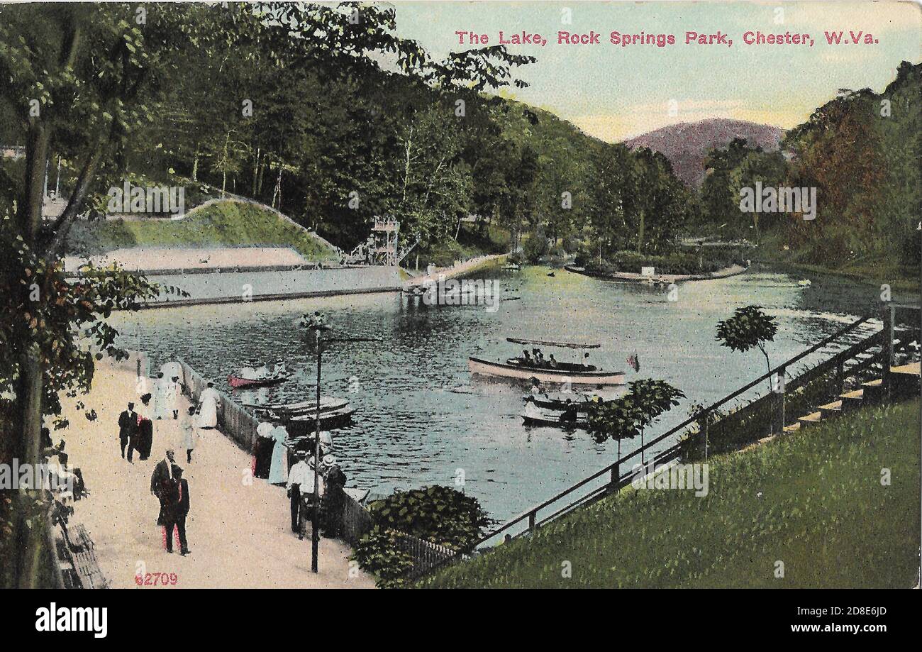 The Lake, Rock Springs Park, Chester, West Virginia Stock Photo - Alamy