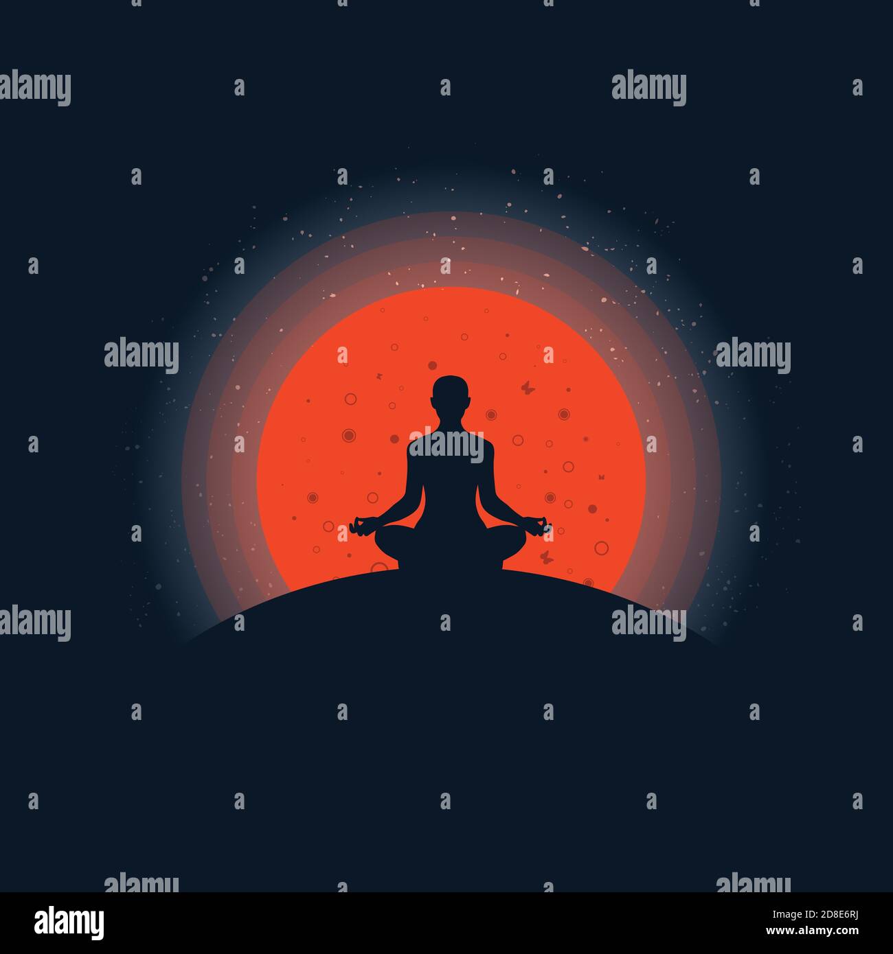 Meditation mountain Stock Vector Images - Alamy