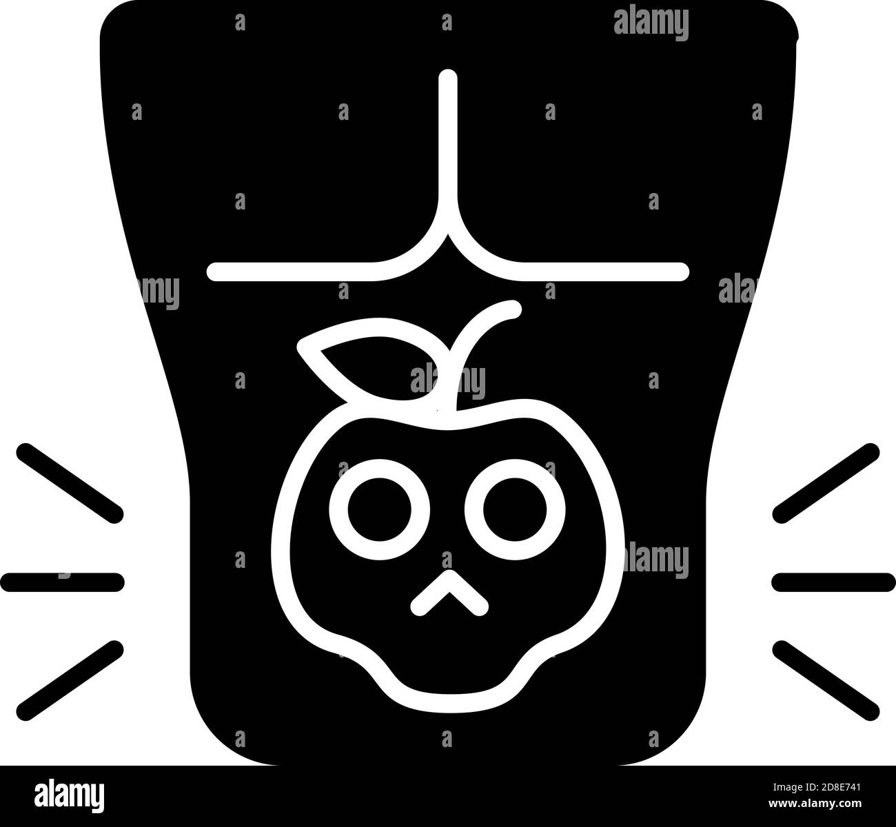 Food poisoning black glyph icon Stock Vector Image & Art - Alamy