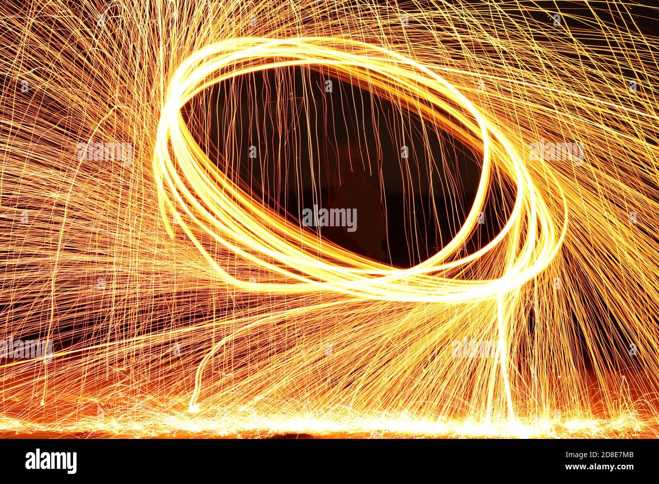 Fire juggling blue sky hi-res stock photography and images - Alamy