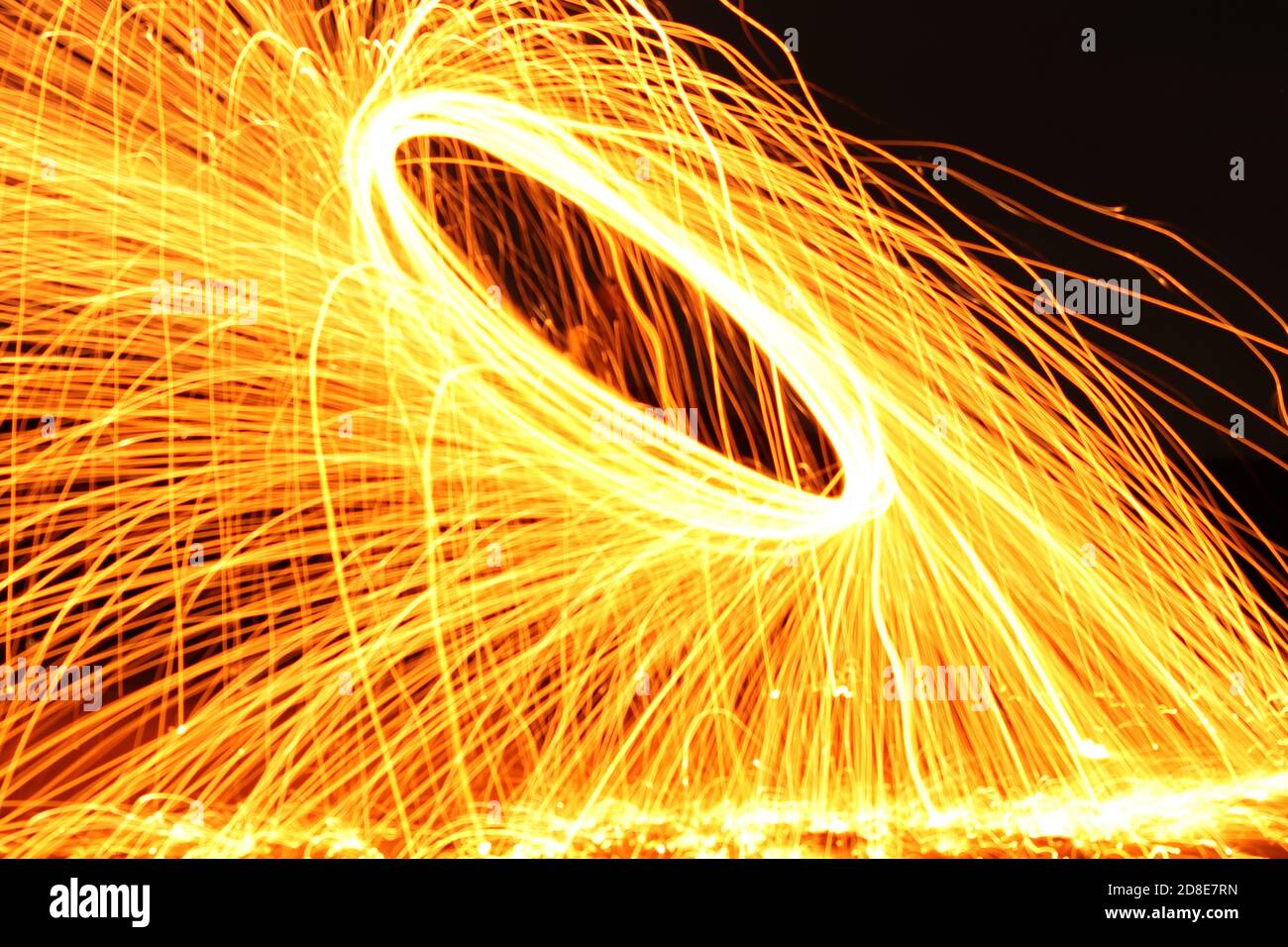 Fire juggling blue sky hi-res stock photography and images - Alamy