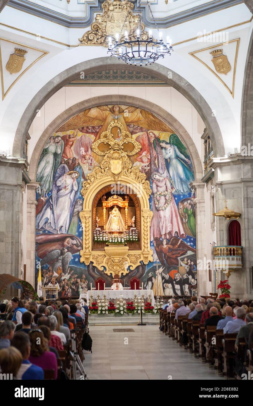 CANDELARIA, TENERIFE, CANARY, SPAIN-CIRCA JAN, 2016: Interior of the ...
