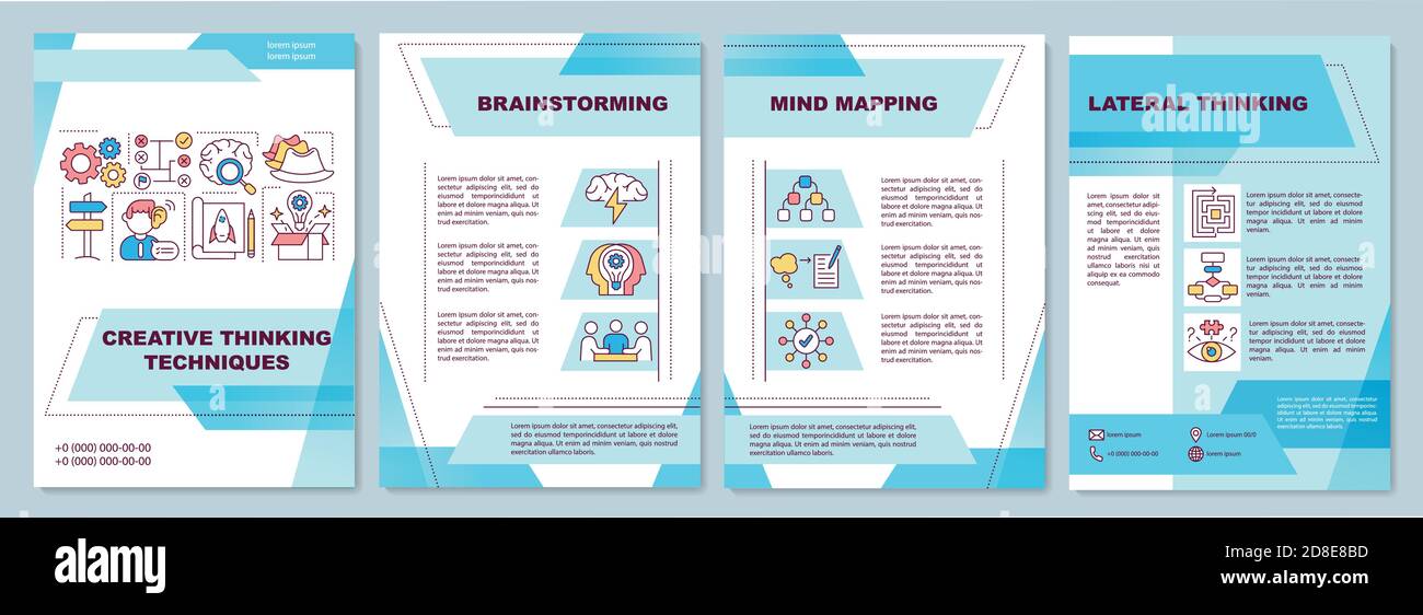 Creative thinking techniques brochure template Stock Vector Image & Art ...