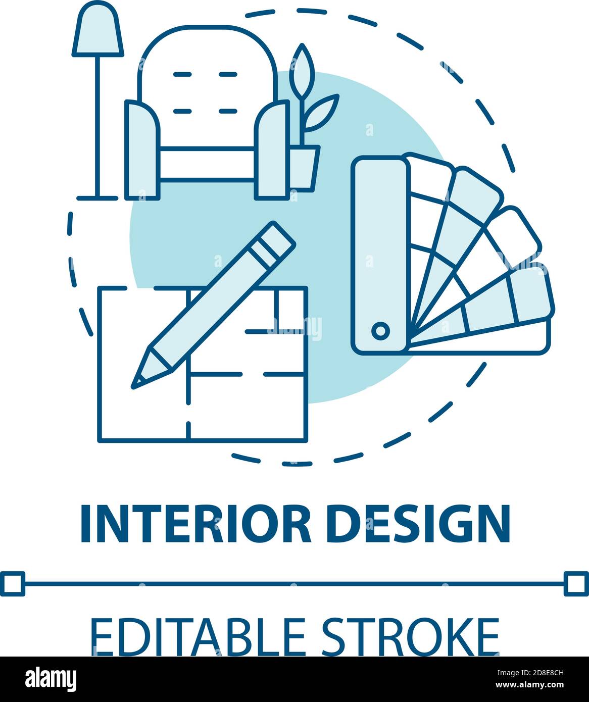 Interior design concept icon Stock Vector Image & Art - Alamy
