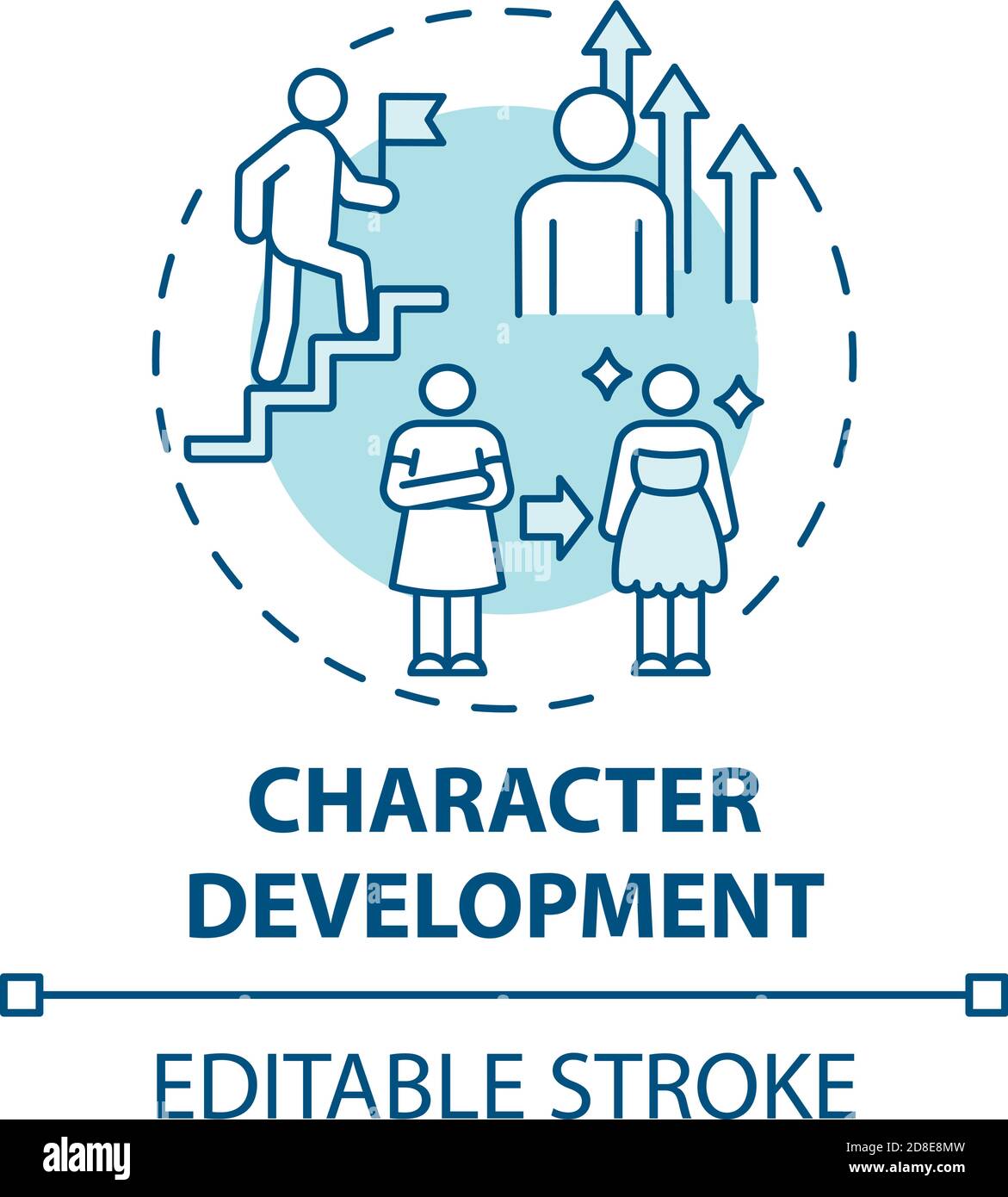 Character development concept icon Stock Vector Image & Art - Alamy