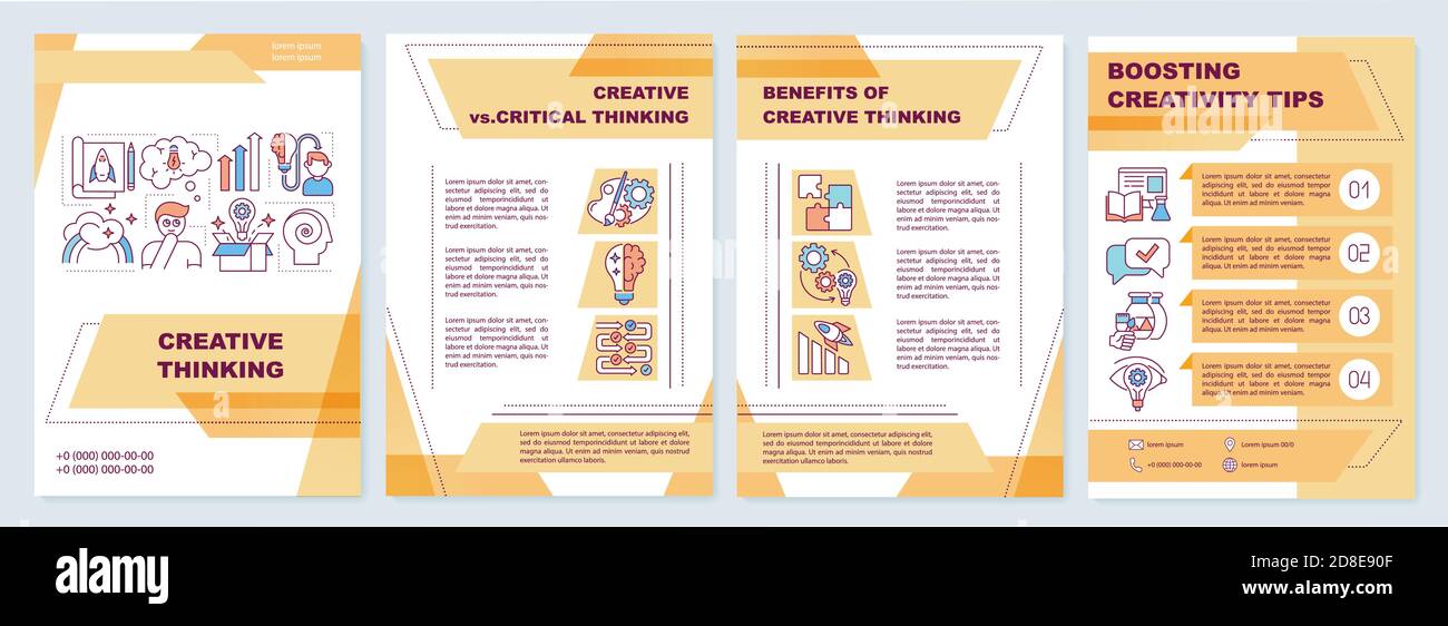 Creative thinking brochure template Stock Vector Image & Art - Alamy
