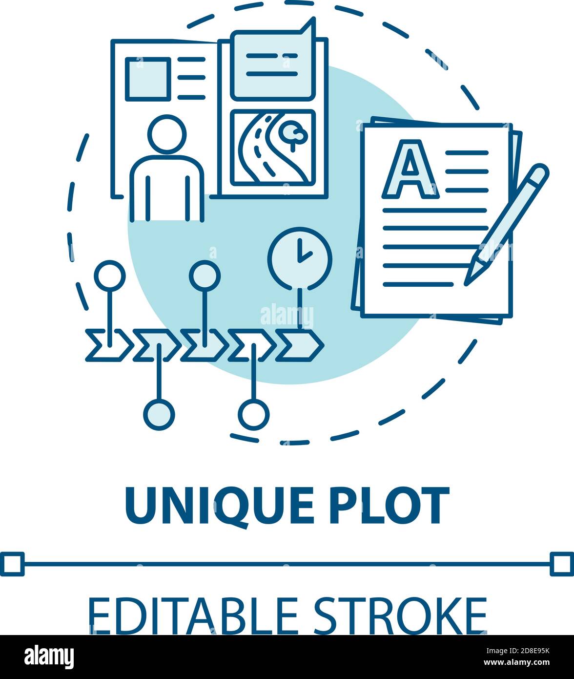 Unique plot concept icon Stock Vector Image & Art - Alamy