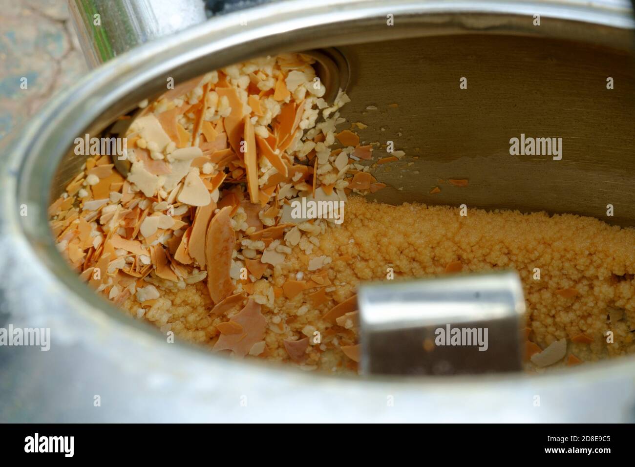 interior of kettle ruined by calcium carbonate limescale ting orange ...