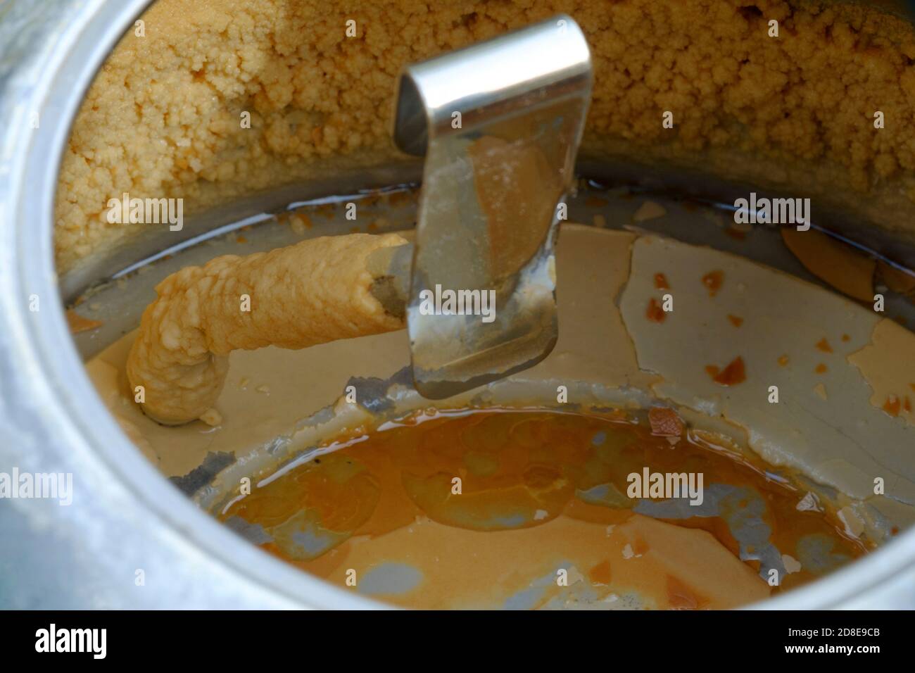 interior of kettle ruined by calcium carbonate limescale ting orange ...