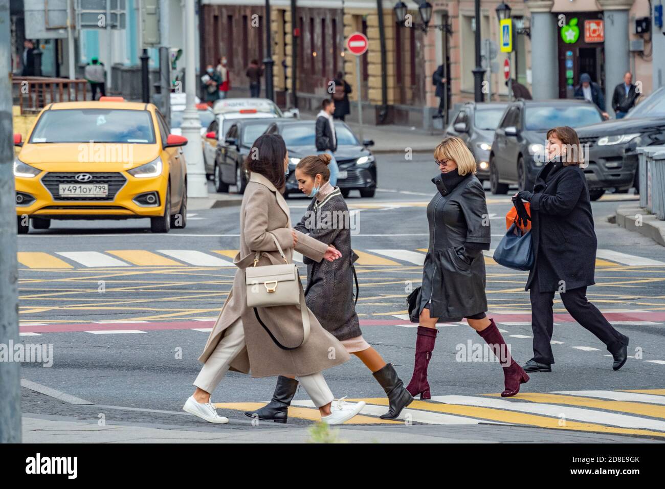 Russia, Moscow. People walk in a street Stock Photo - Alamy