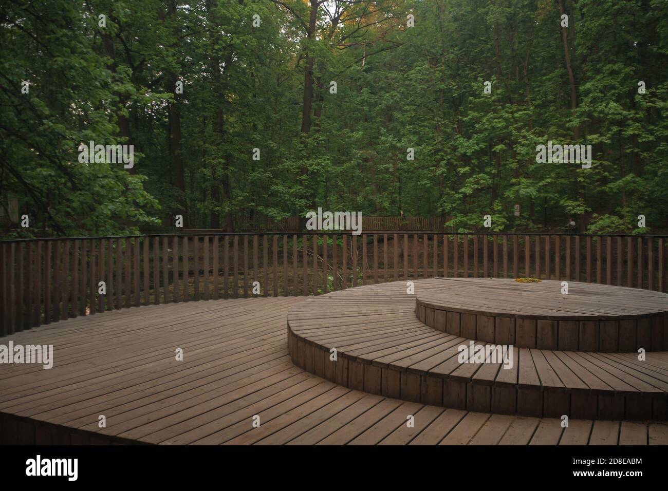 small wooden stage of the garden theatre surrounded by picturesque ...