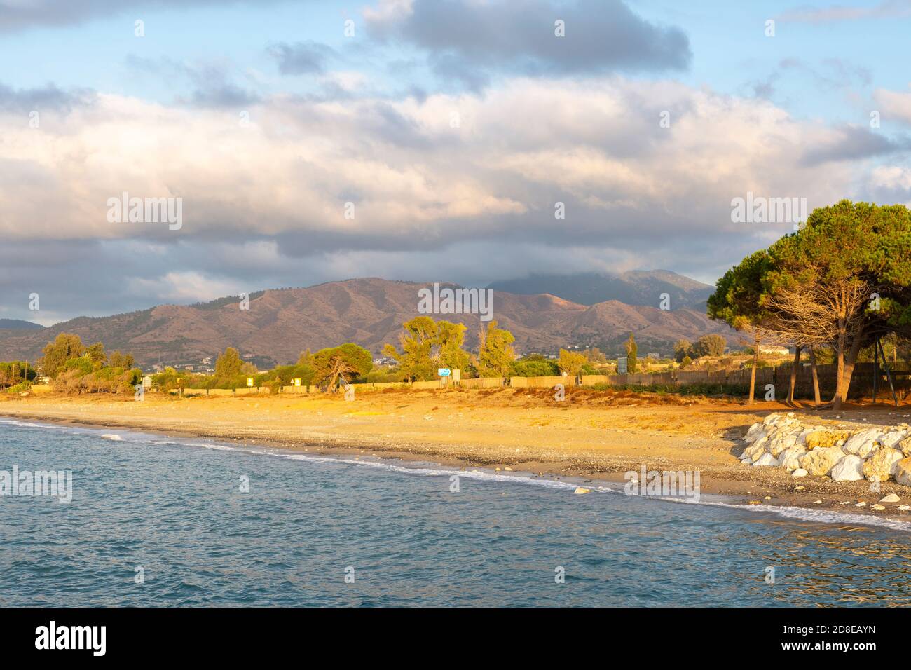Argaka beach at sunset, Paphos District, Cyprus Stock Photo - Alamy