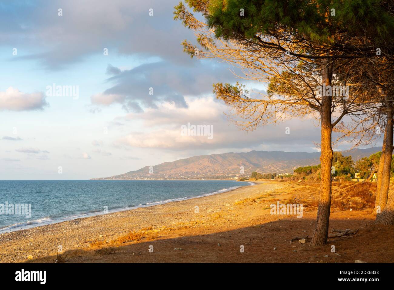 Coastal sunset near Limni Pier, Argaka, Paphos District, Cyprus Stock ...