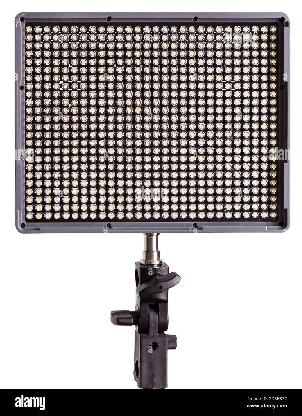 Led light portable panel on stand, isolated on a white background Stock ...