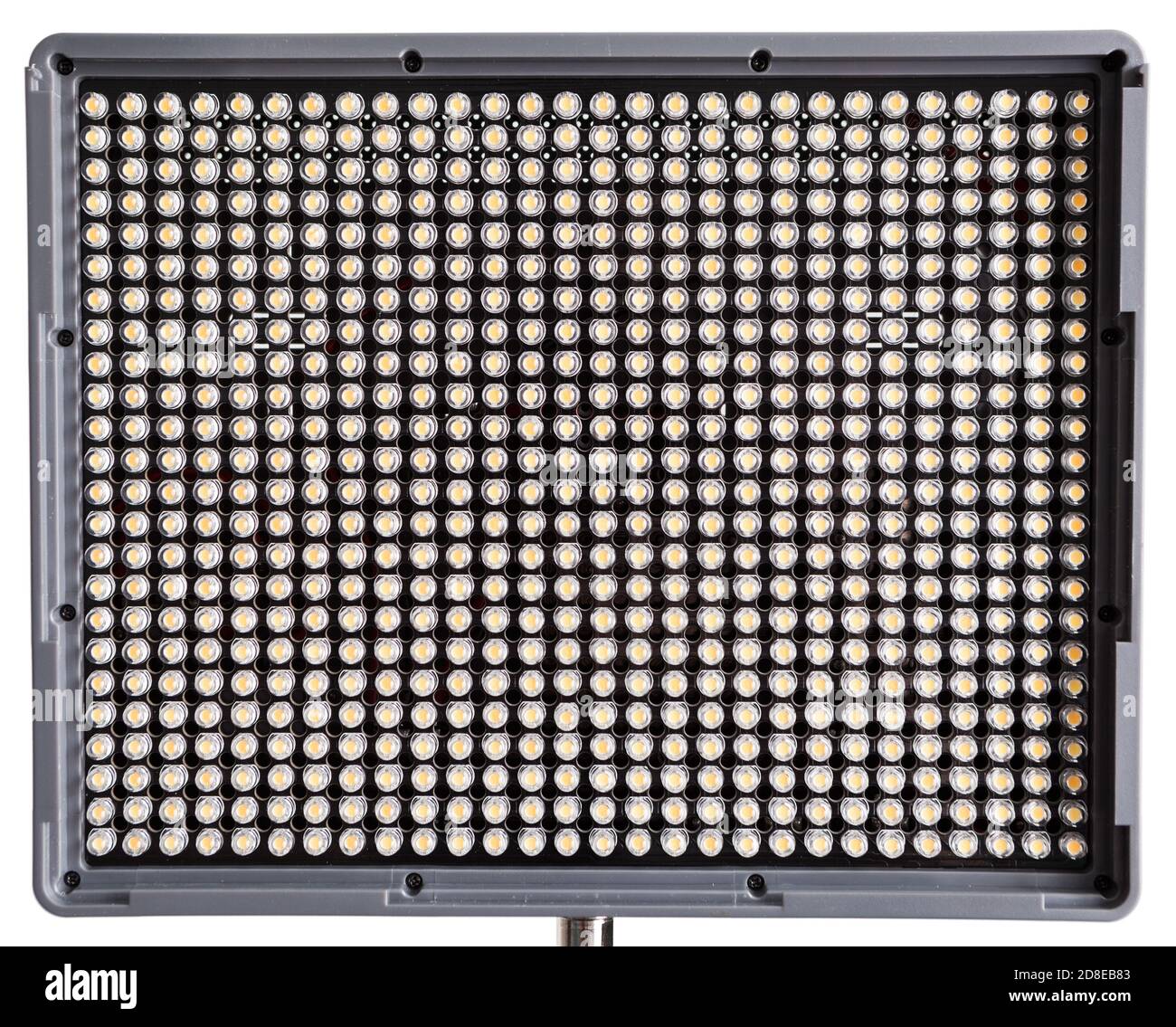 Close up view of led light portable panel, isolated on a white ...