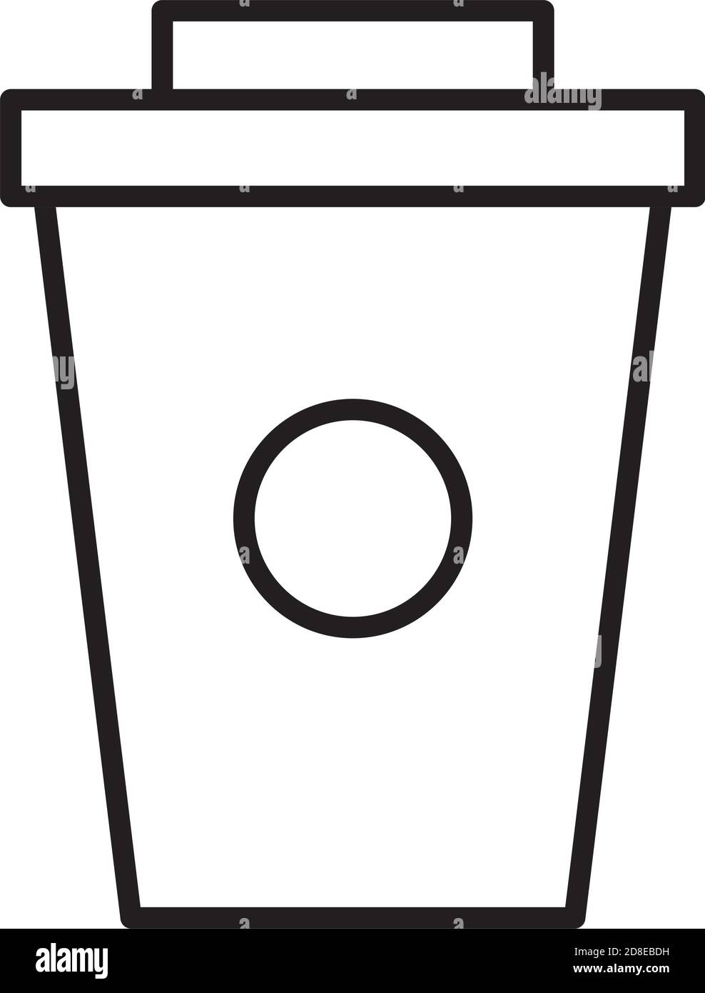 coffee plastic container line style icon vector illustration design ...