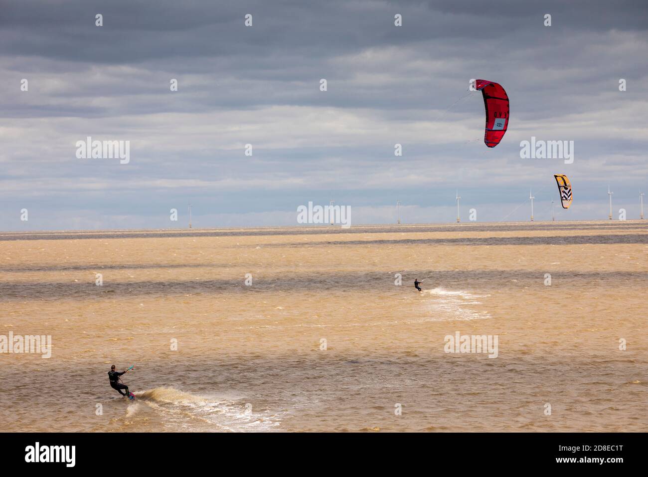UK, Kent, Whitstable, kite surfers off Tankerton beach Stock Photo - Alamy