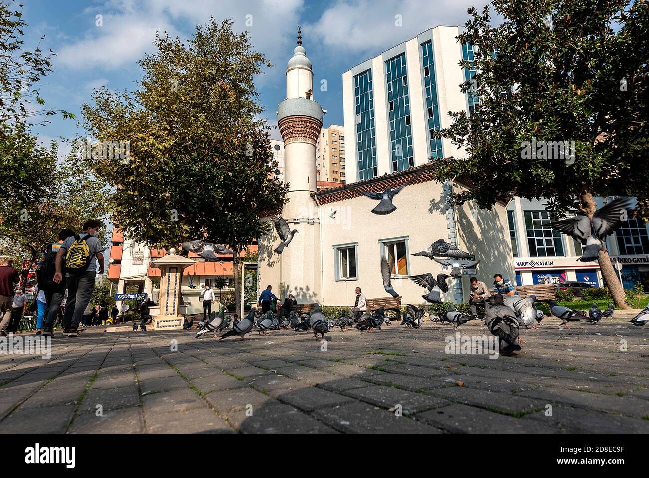 10/26/2020,Bursa,Turkey, Osman Gazi statue, Orhan bey Mosque, and ...