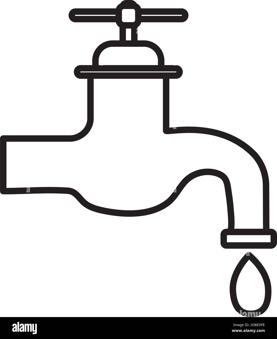 water tap line style icon vector illustration design Stock Vector Image ...