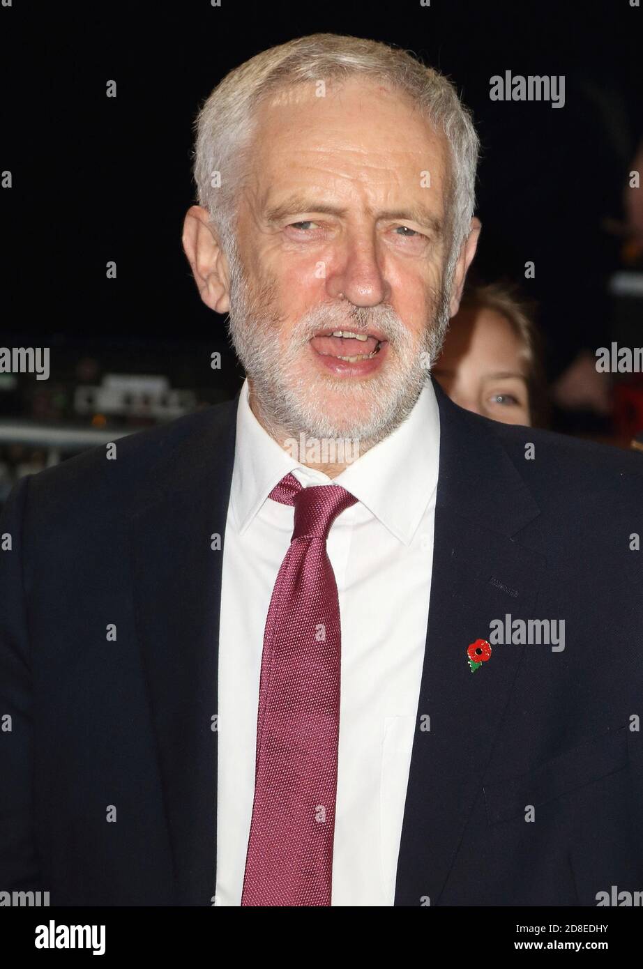 Jeremy Corbyn arrives on the red carpet of the 2018 Pride of Britain ...