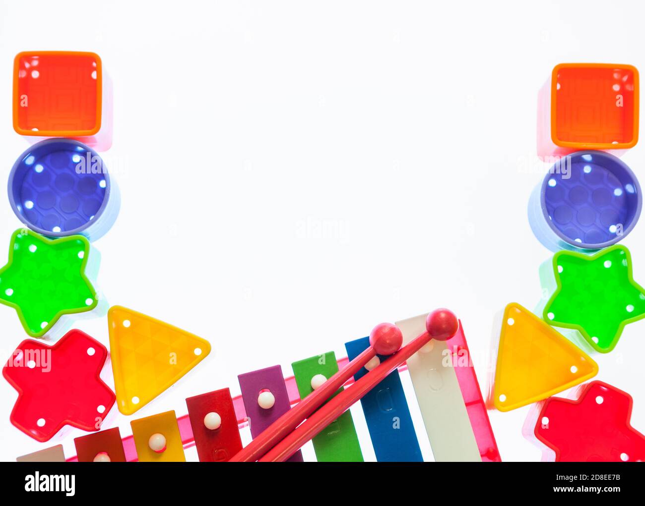 Colorful blocks for sorter box with children xylophone musical ...