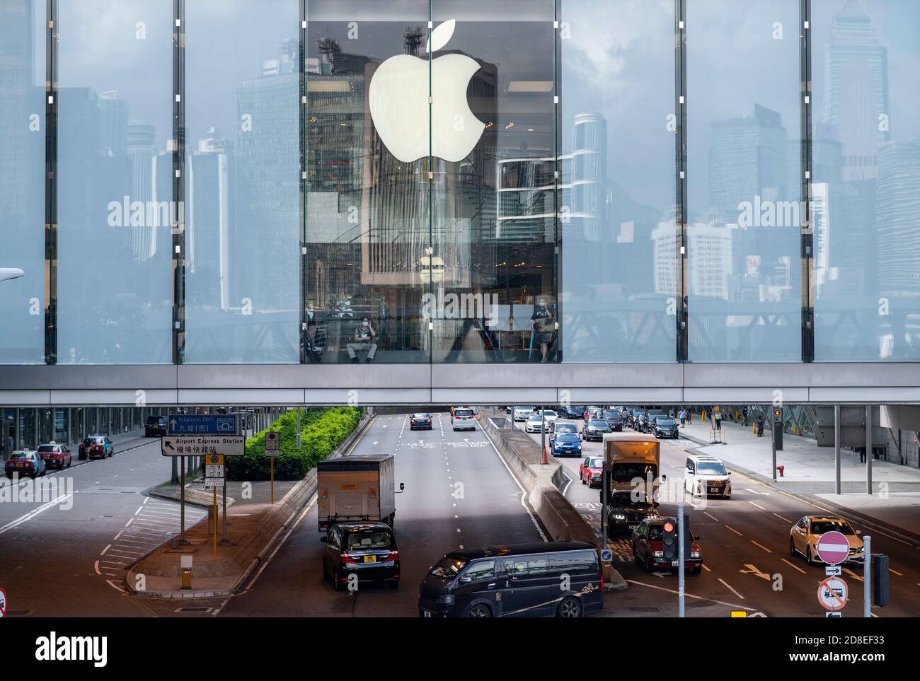 American multinational technology company Apple store seen in Hong Kong ...
