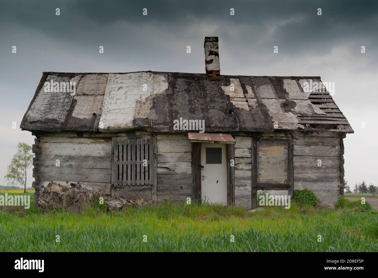 Old cabin on the polish farm Stock Photo - Alamy