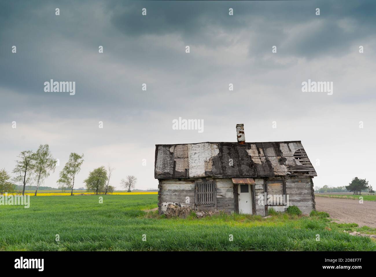 Old cabin on the polish farm Stock Photo - Alamy