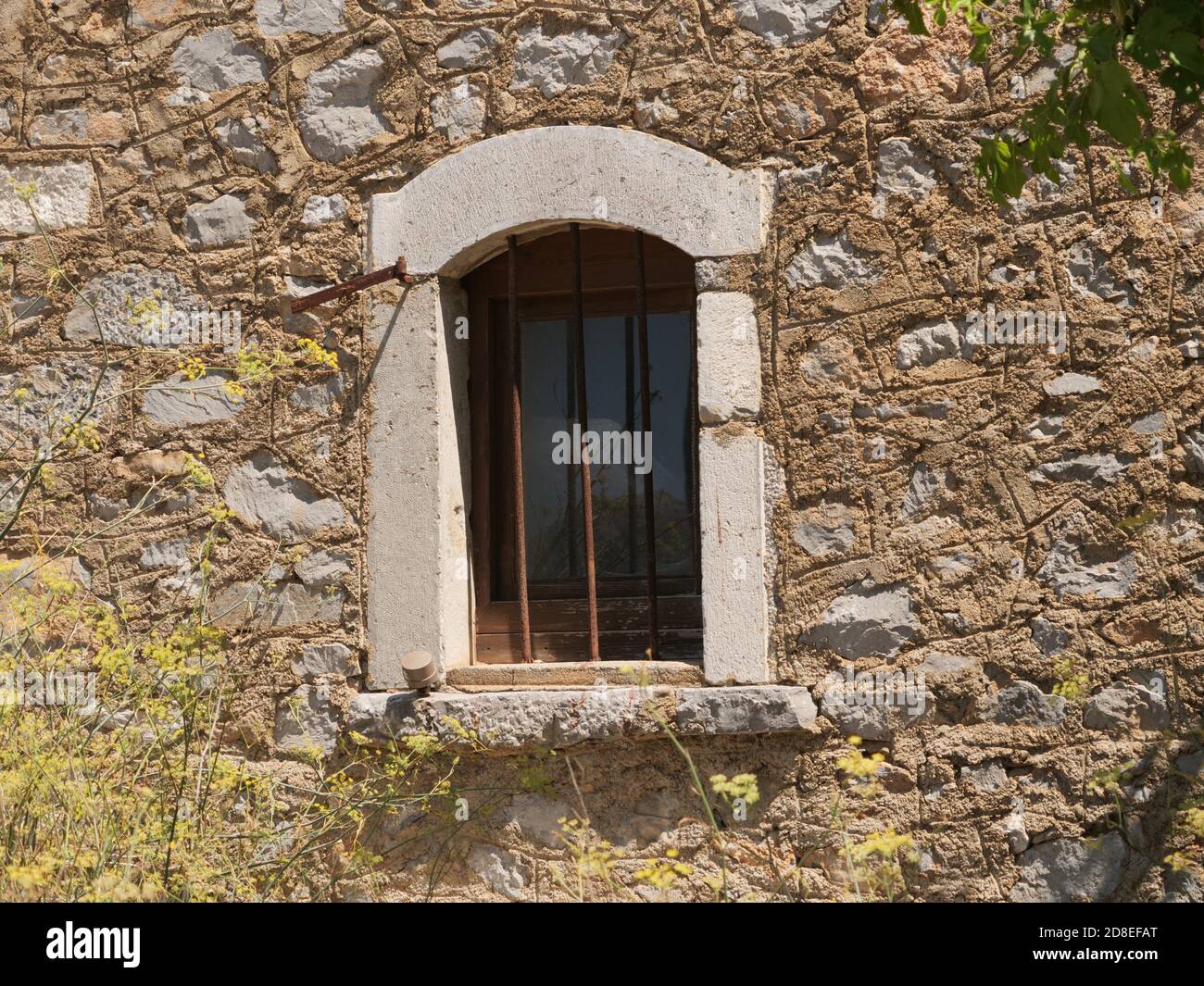Window of an old stone building Stock Photo - Alamy