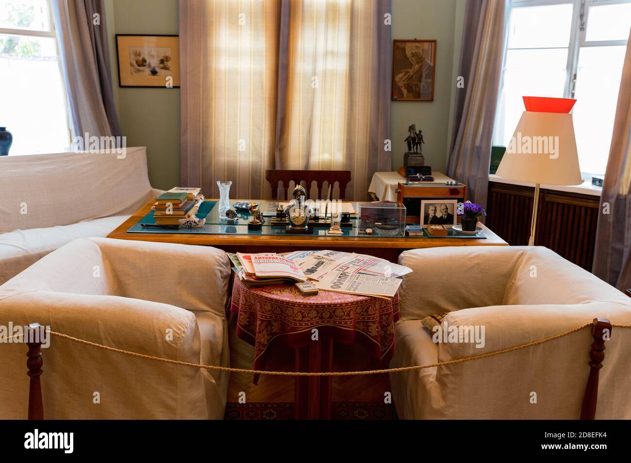 VESHENSKAYA, RUSSIA - CIRCA OCTOBER, 2020: reception room of Sholokhov ...