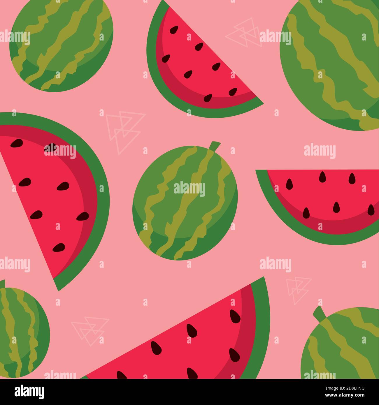 pink pattern with watermelons, colorful design, vector illustration ...