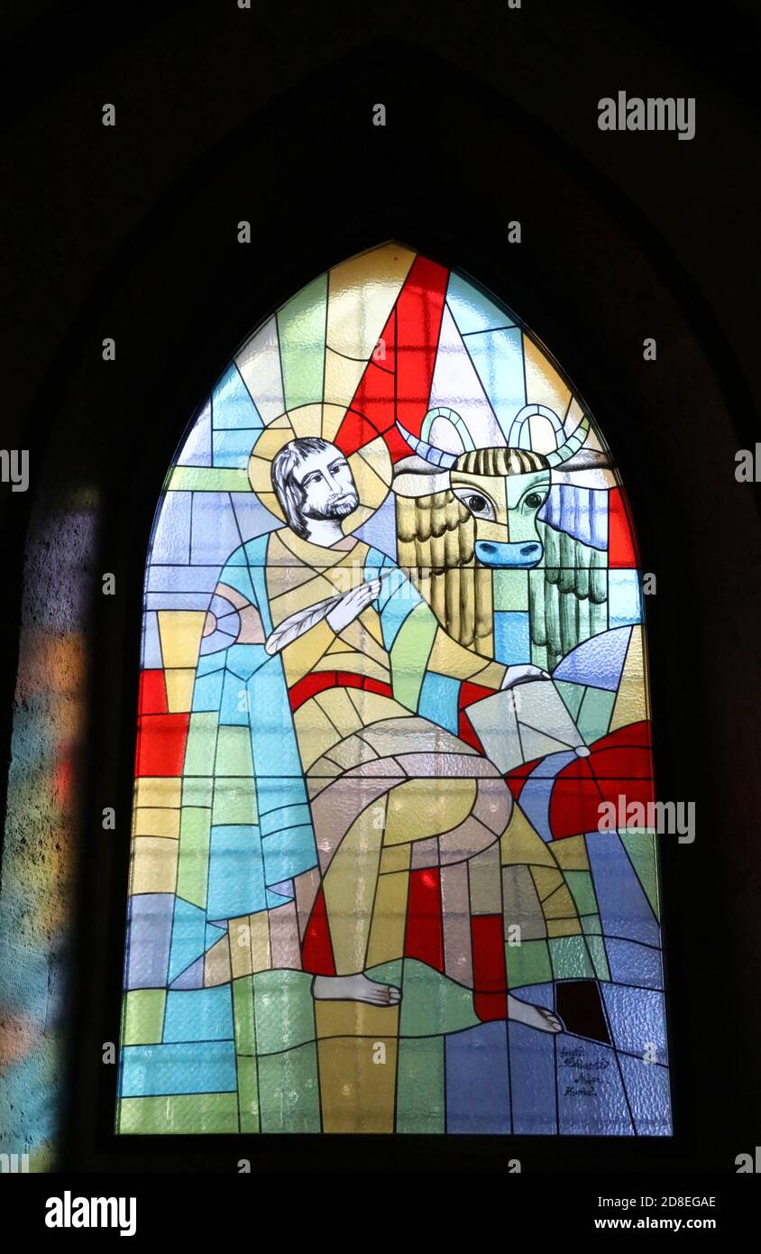 Modern window in Maribor Cathedral Stock Photo - Alamy