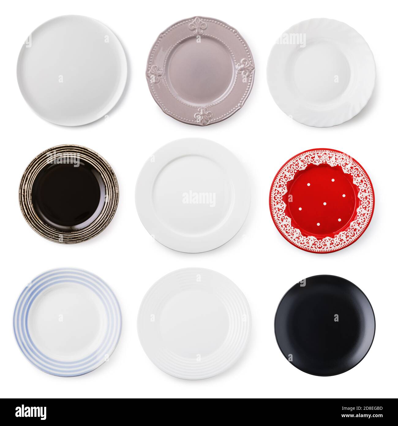 Set of empty black ceramic plates hi-res stock photography and images ...