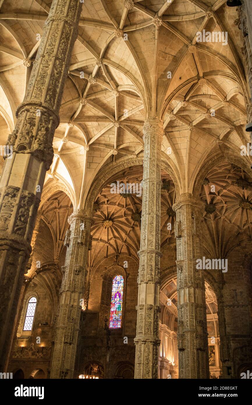 Ornate late Gothic architecture and decorative ceiling inside of ...