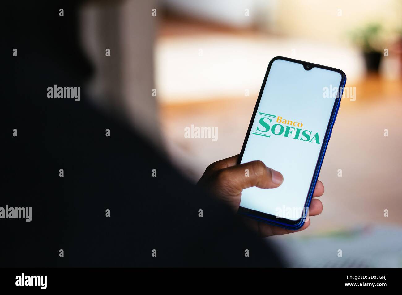 In this photo illustration the Banco Sofisa logo seen displayed on a smartphone Stock Photo - Alamy