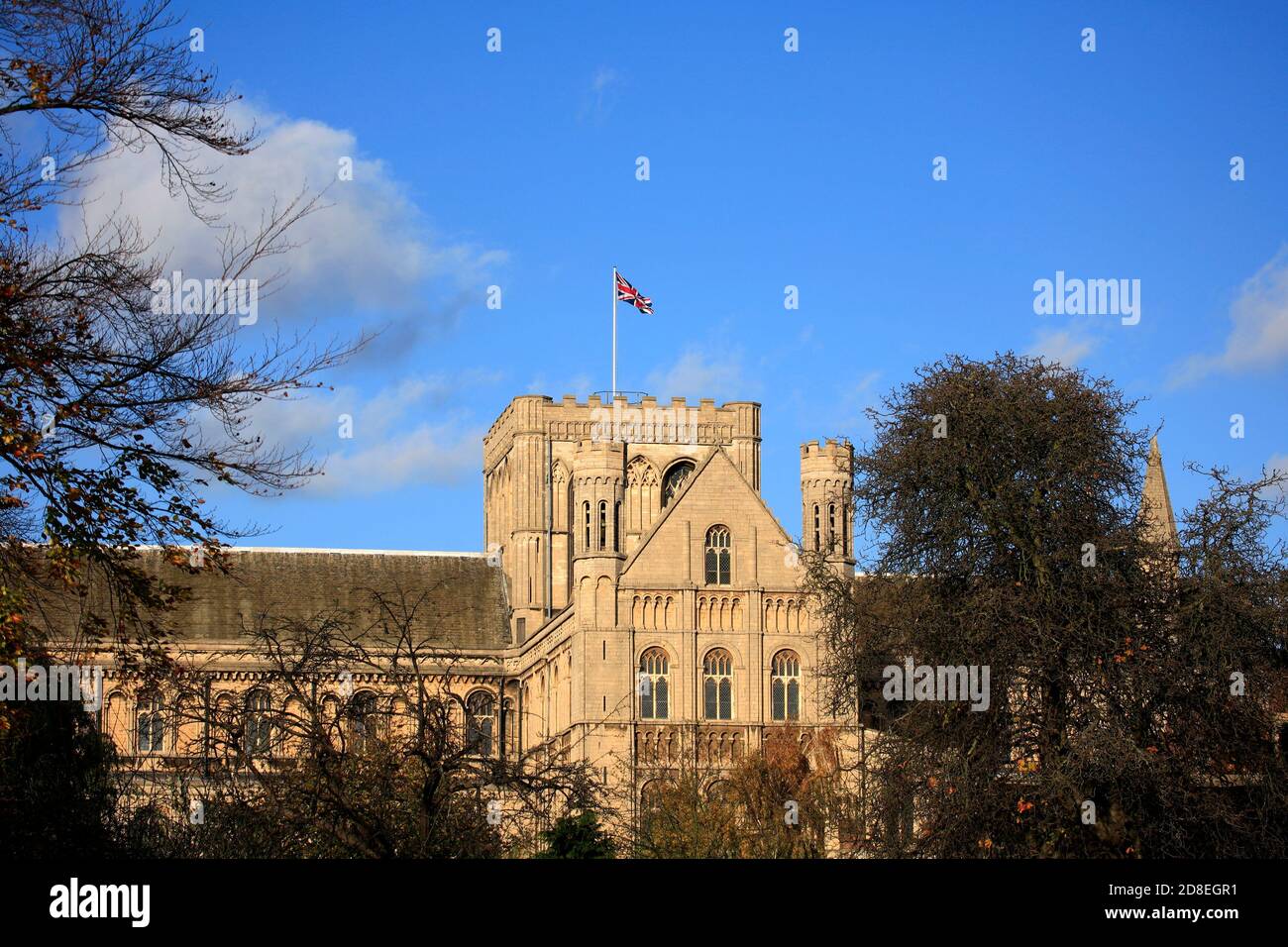 Autumn view of Peterborough Cathedral, Peterborough City ...